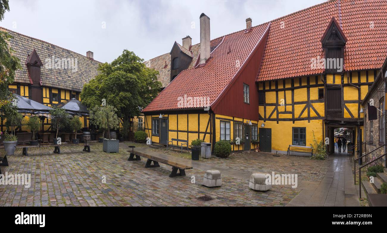Small and charming little square in Malmo, Sweden Stock Photo - Alamy