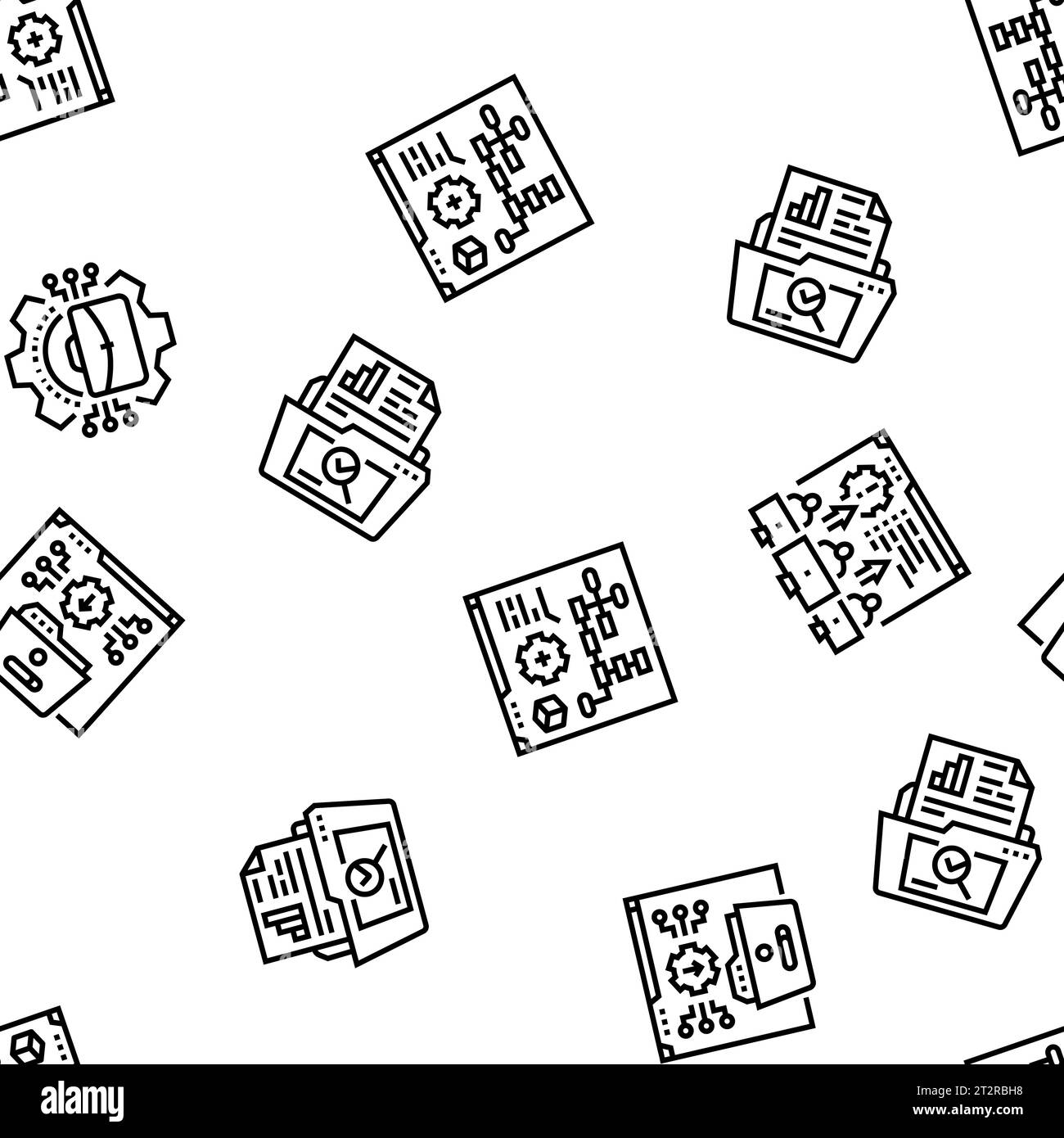 System Analyst Data Seamless Pattern Vector Stock Vector Image And Art