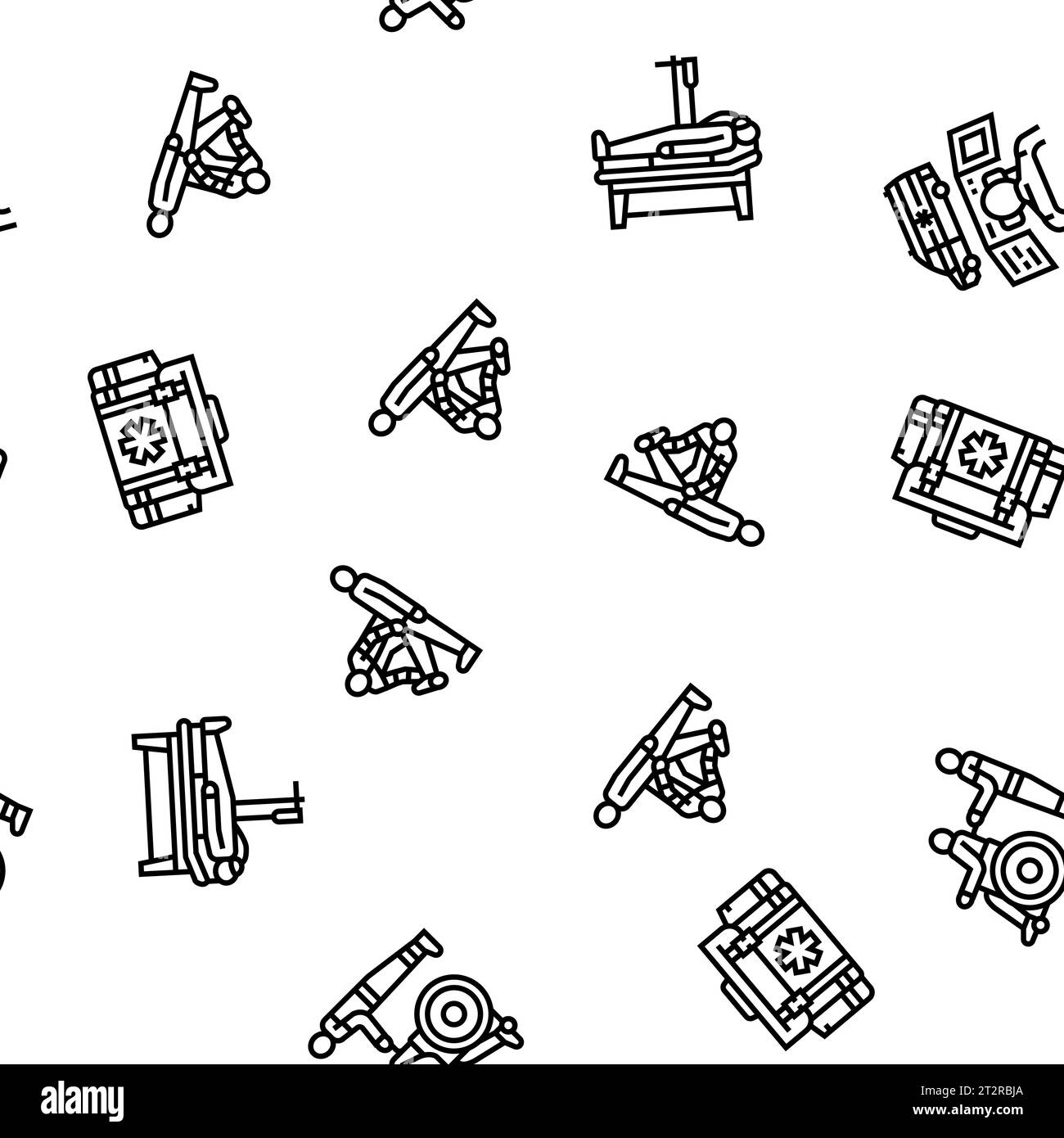 ambulance doctor hospital seamless pattern vector Stock Vector Image ...