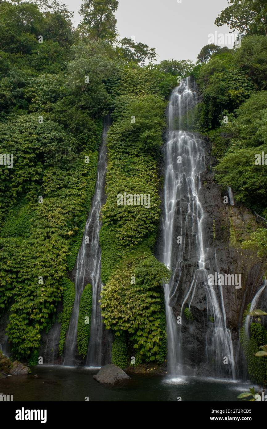Stand before the twin waterfalls in North Bali and witness their ...