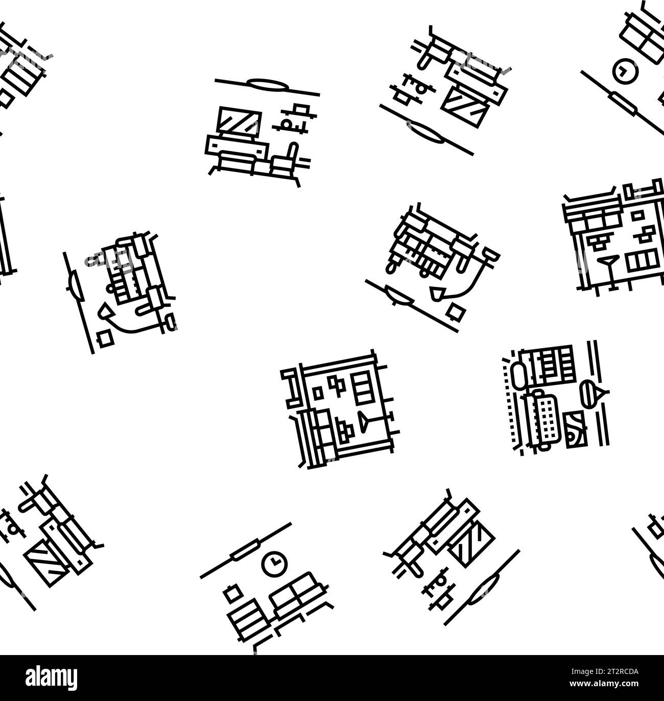 interior designer office seamless pattern vector Stock Vector Image ...