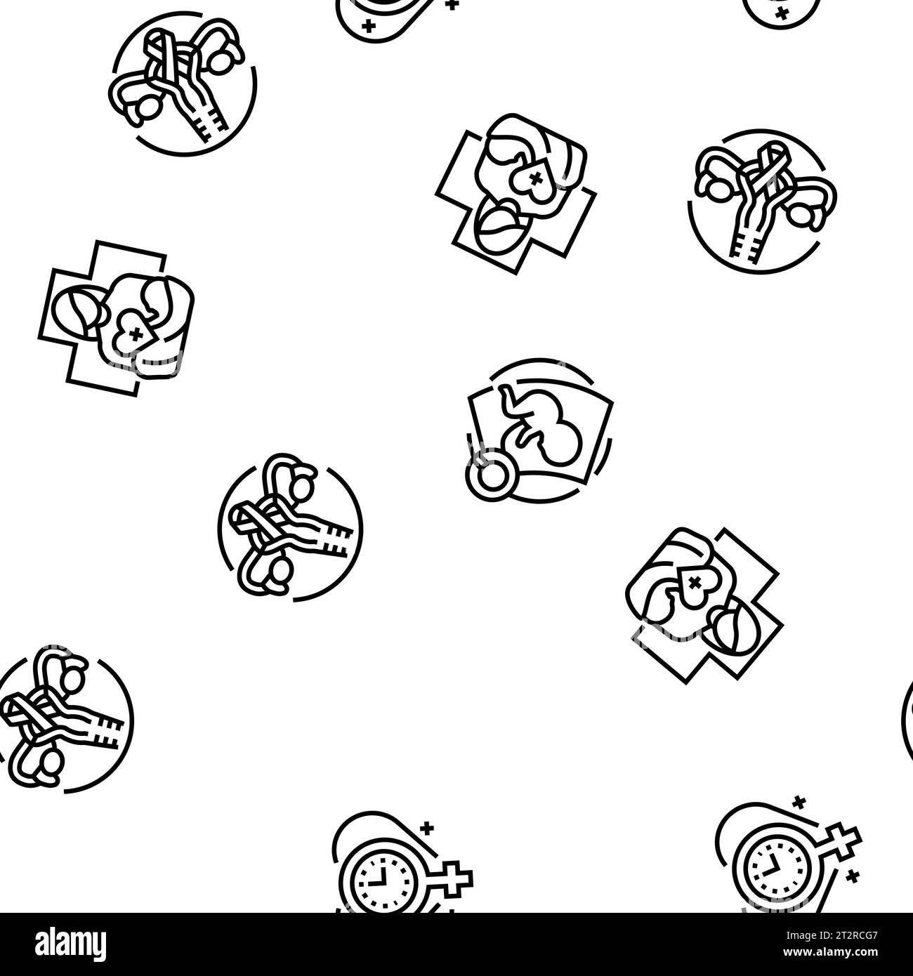 gynecologist doctor woman patient seamless pattern vector Stock Vector ...
