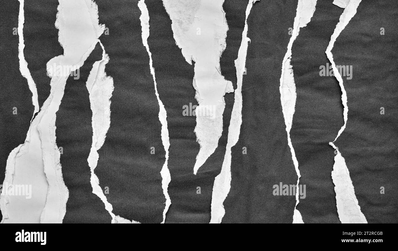 Black and White Torn Paper Collage Style, Ripped Paper Effect, Texture ...