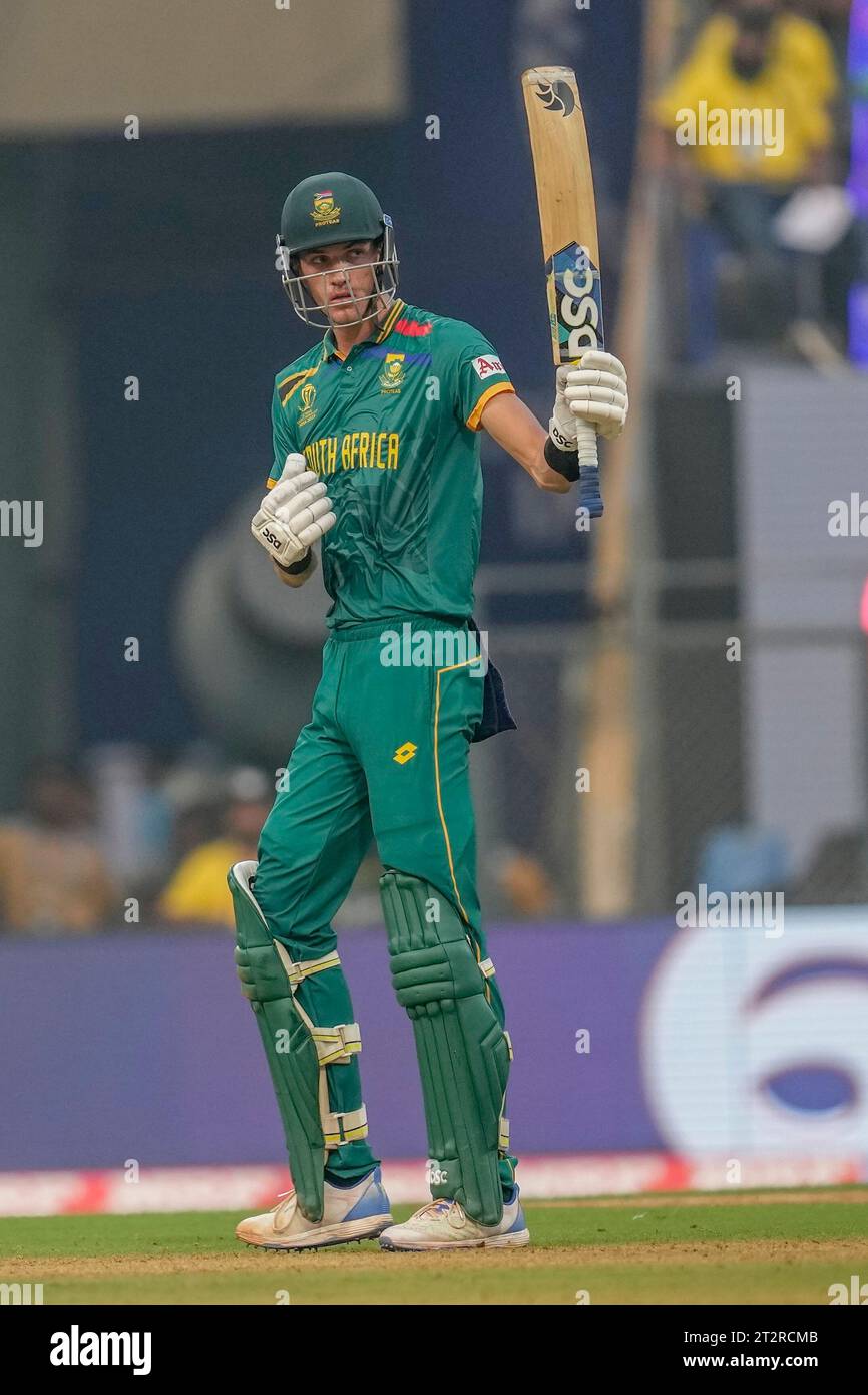 South Africa's Marco Jansen celebrates his fifty runs during the ICC ...