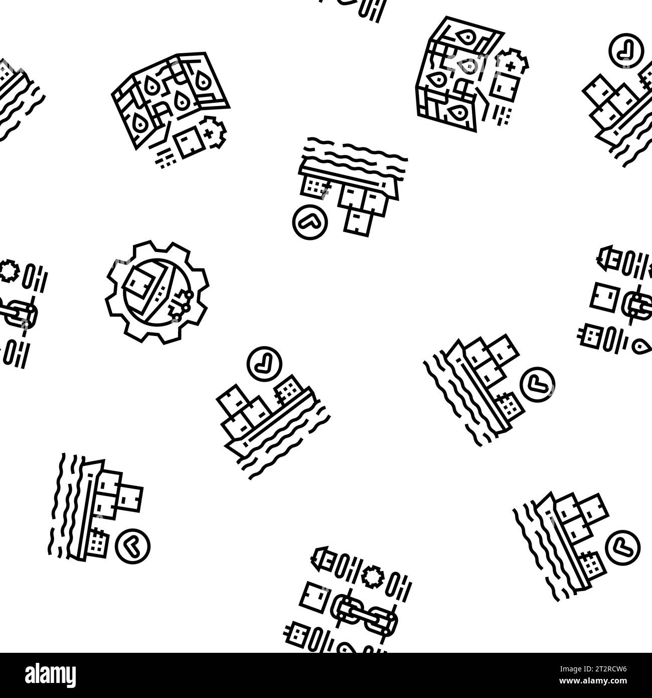 logistics manager warehouse seamless pattern vector Stock Vector Image ...