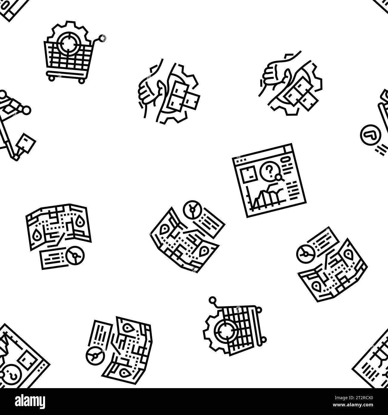 Logistics Manager Warehouse Seamless Pattern Vector Stock Vector Image And Art Alamy