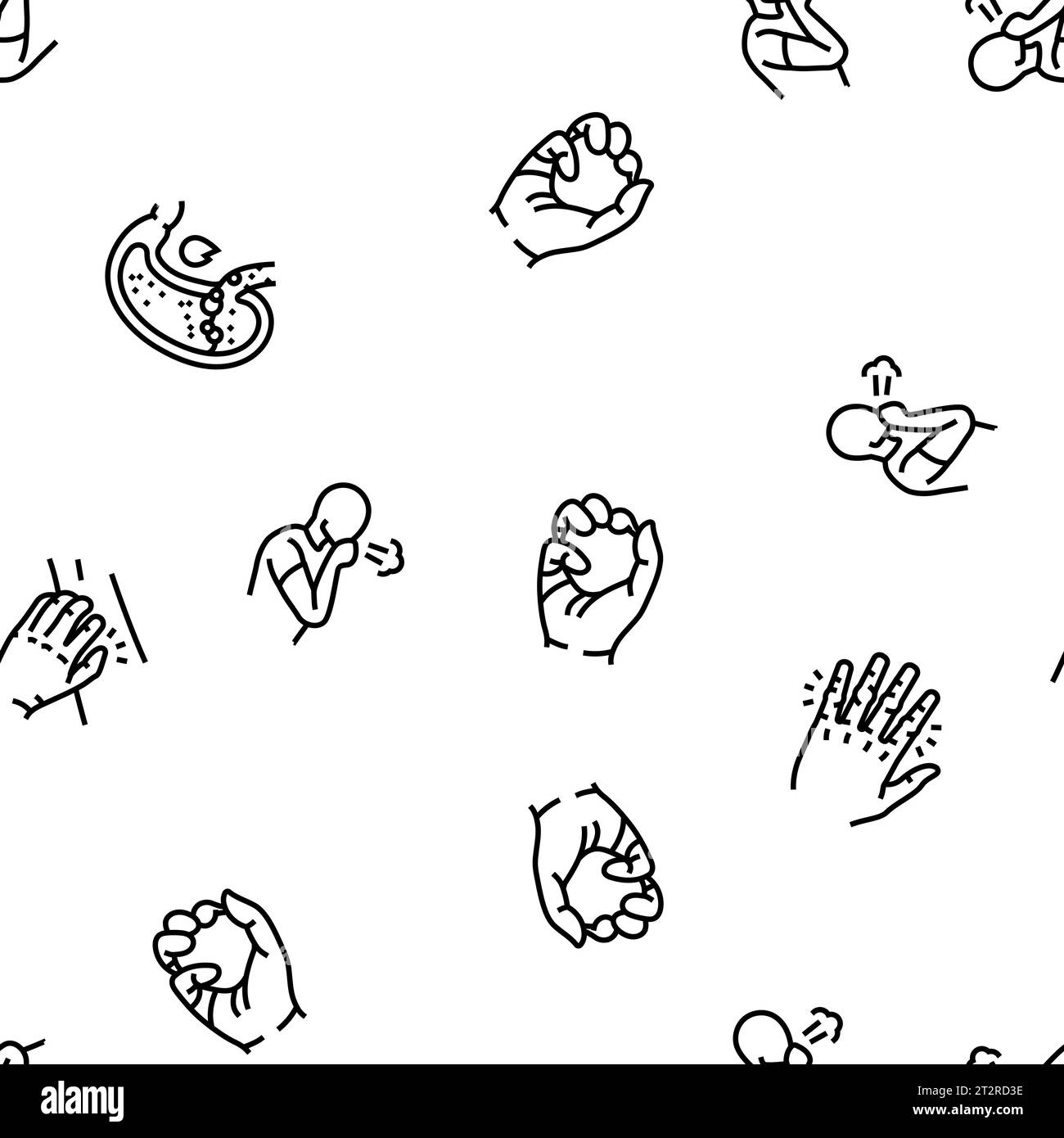 disease symptom health seamless pattern vector Stock Vector Image & Art ...