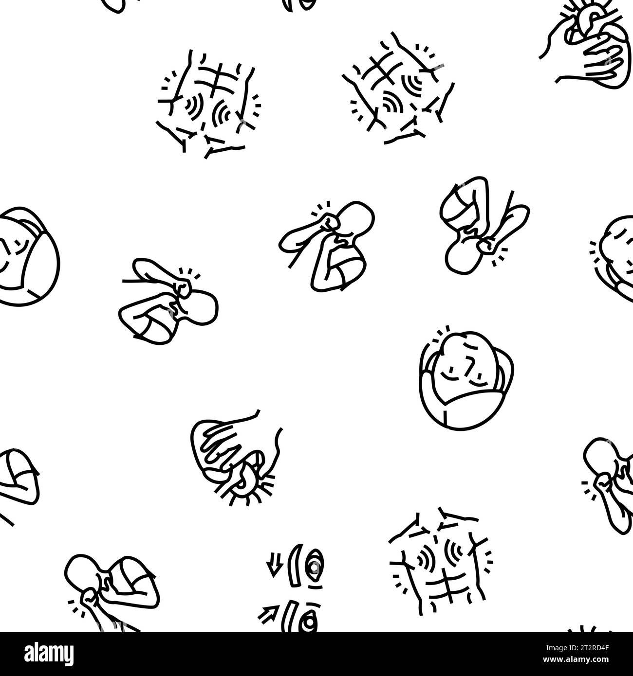 disease symptom health seamless pattern vector Stock Vector Image & Art ...