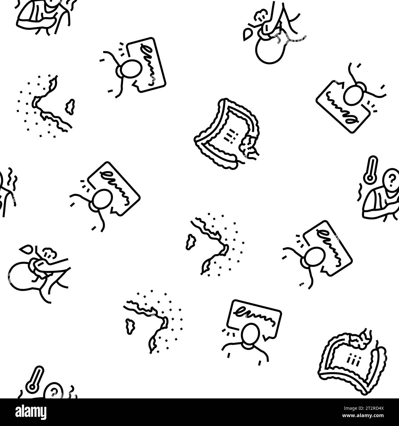 disease symptom health seamless pattern vector Stock Vector Image & Art ...