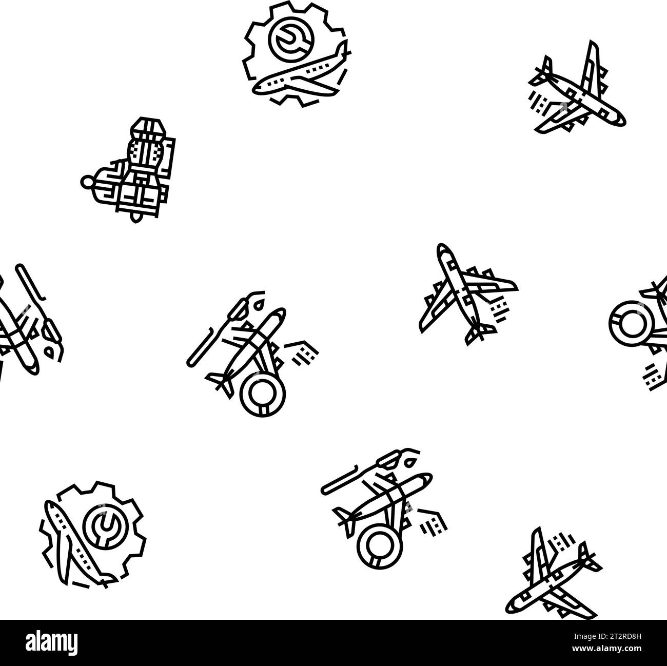 aircraft mechanic seamless pattern vector Stock Vector Image & Art - Alamy