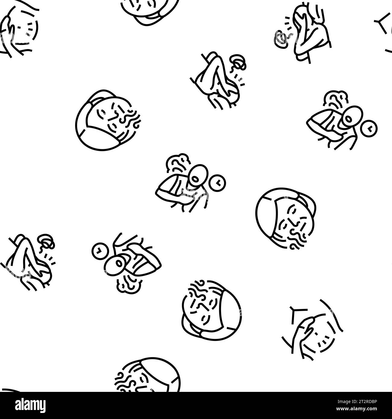 disease symptom health seamless pattern vector Stock Vector Image & Art ...