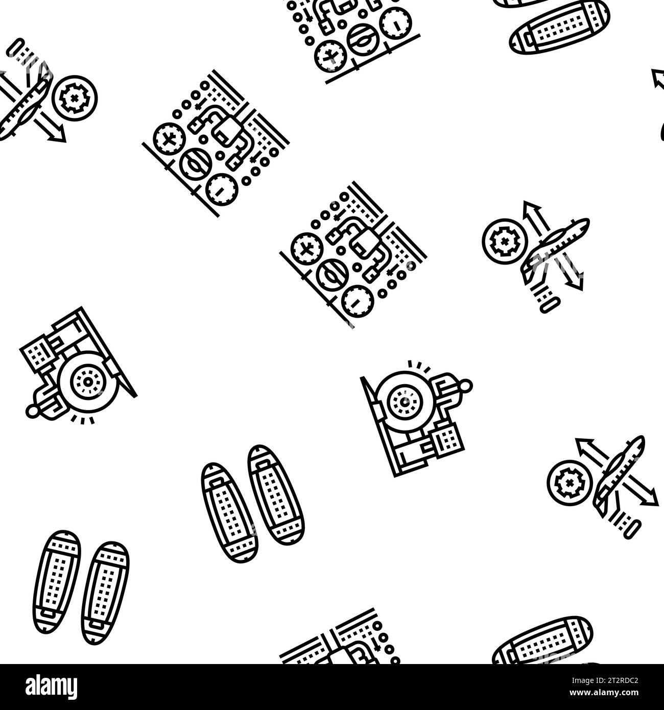 aircraft mechanic seamless pattern vector Stock Vector Image & Art - Alamy
