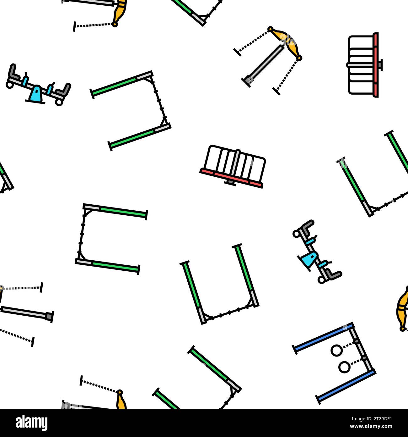 playground park outdoor play vector seamless pattern Stock Vector Image ...