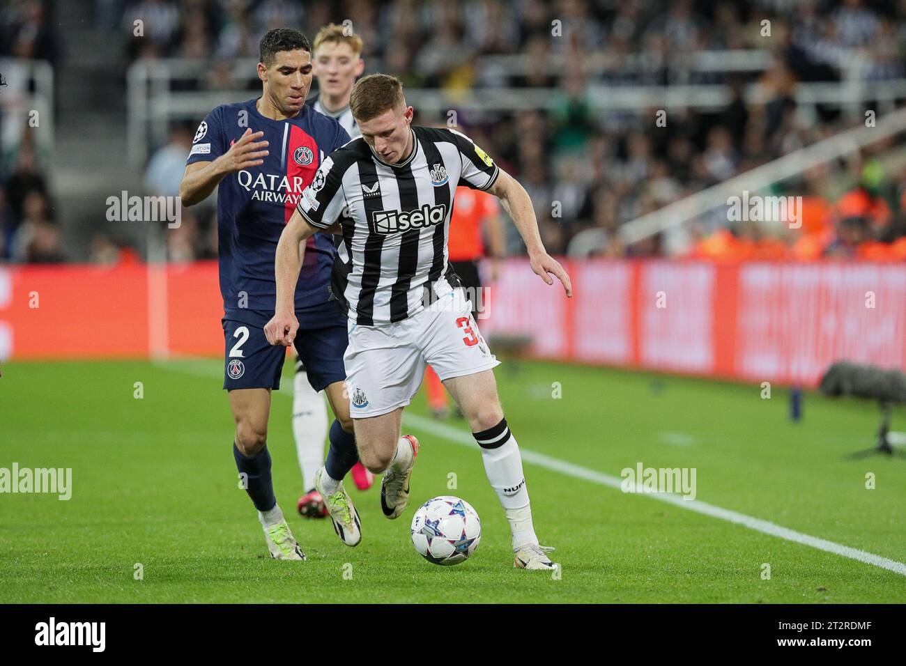 Elliot Anderson of Newcastle - Newcastle United v Paris Saint-Germain ...