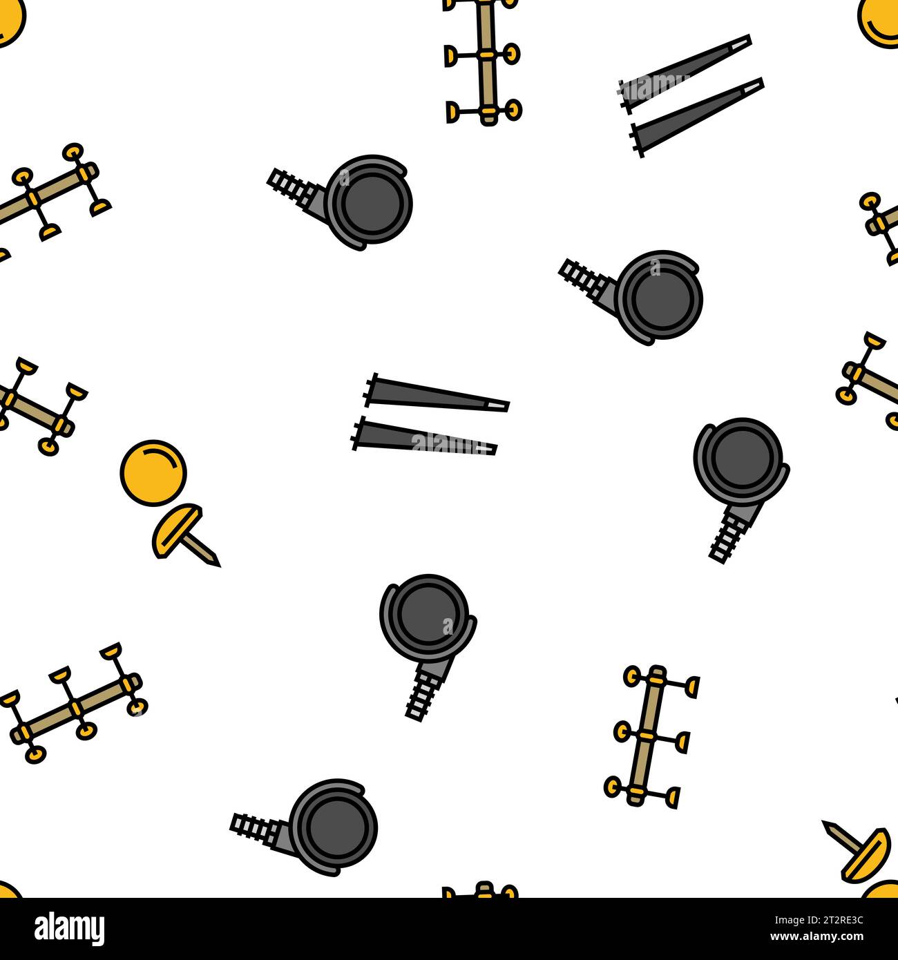 Hardware Furniture Detail Fitting Vector Seamless Pattern Stock Vector
