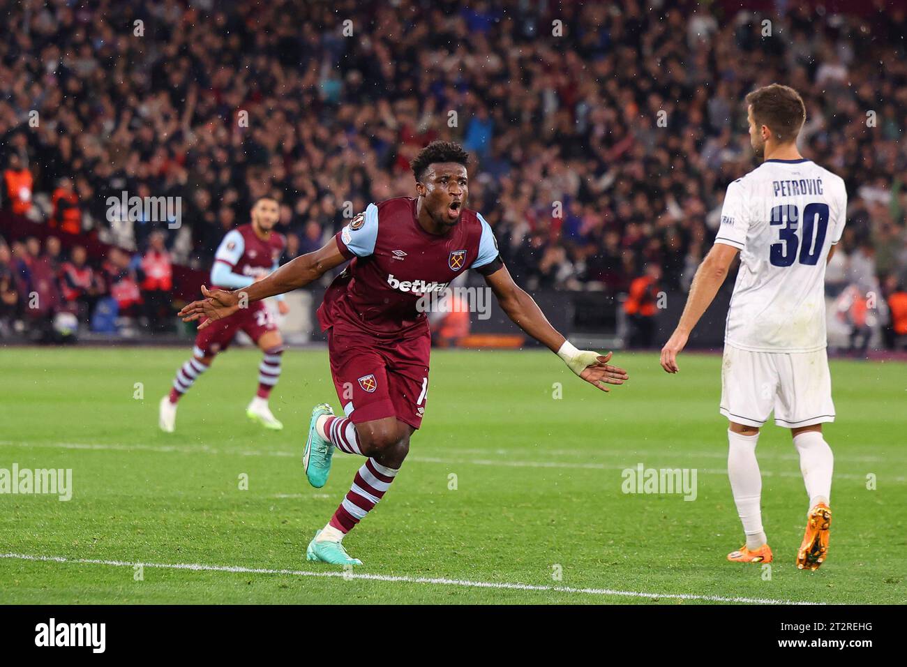 Mohammed Kudus of West Ham United celebrates after scoring a goal to ...