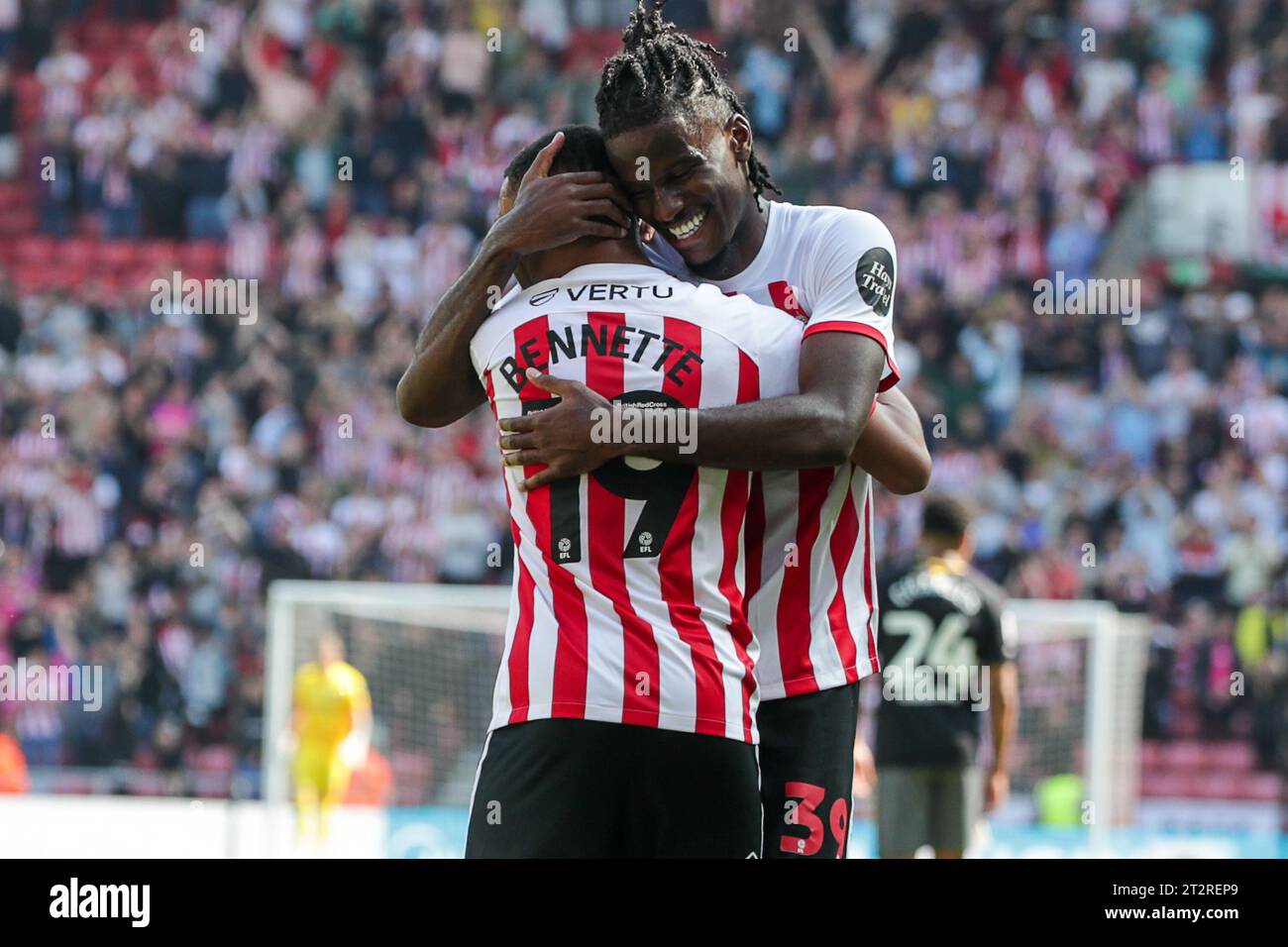 Sunderland Celebrate Chris Rigg scoring 5-0 - Sunderland v Southampton ...