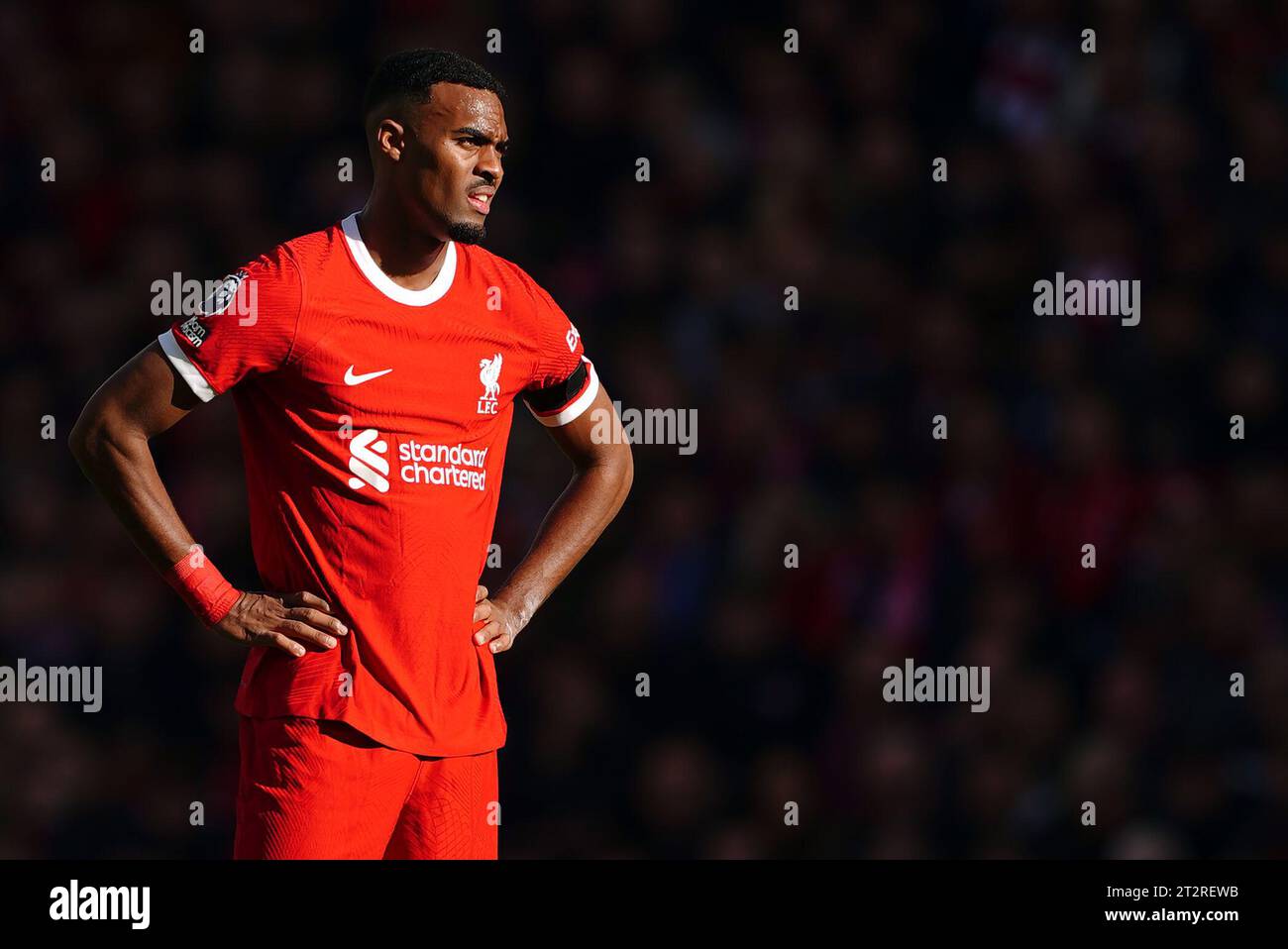 Liverpool's Ryan Gravenberch during the Premier League match at Anfield ...