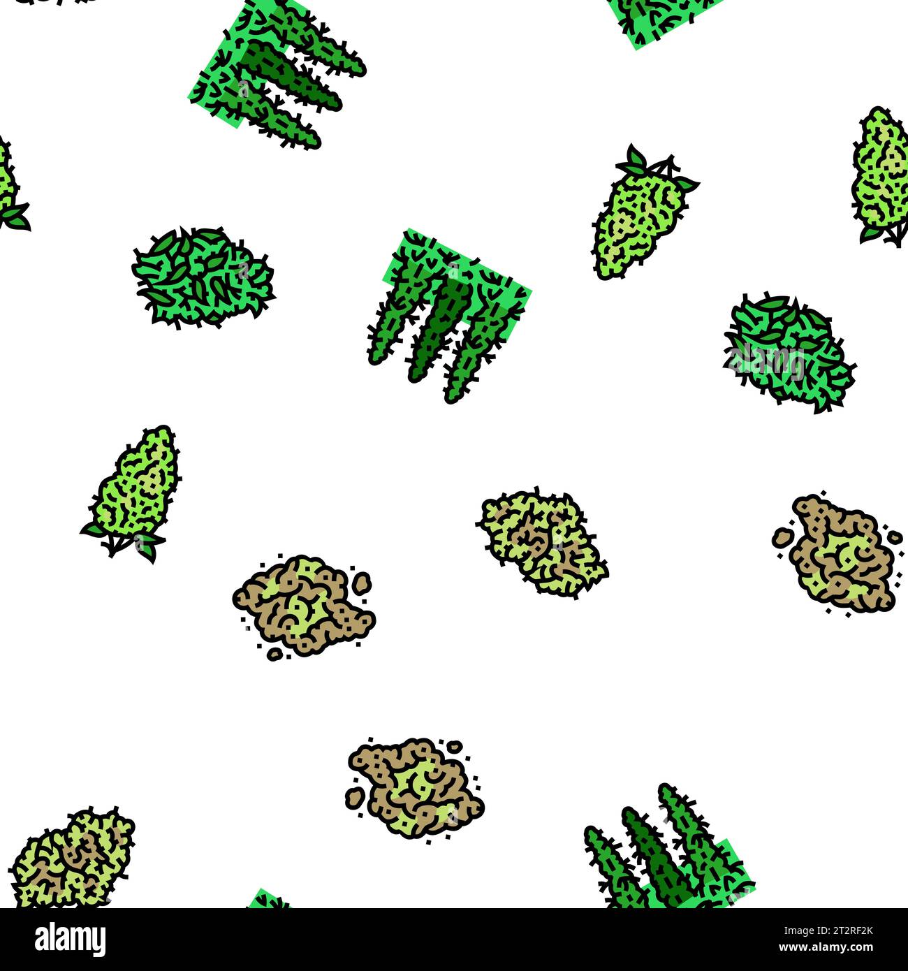 cannabis plant leaf weed hemp vector seamless pattern Stock Vector ...