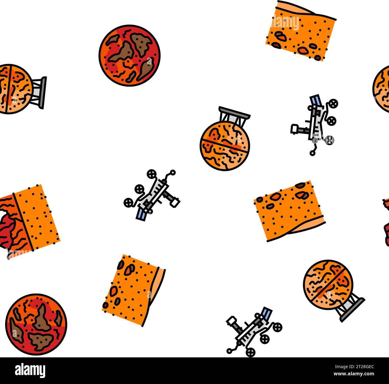 Seamless texture surface mars Cut Out Stock Images & Pictures - Alamy