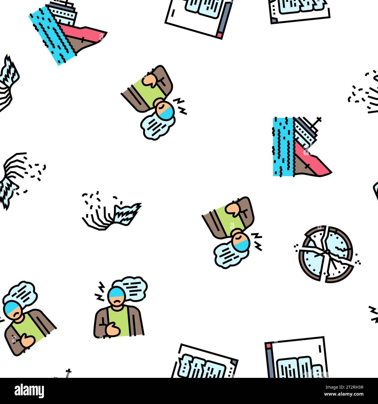 sad mood emotion face vector seamless pattern Stock Vector Image & Art ...