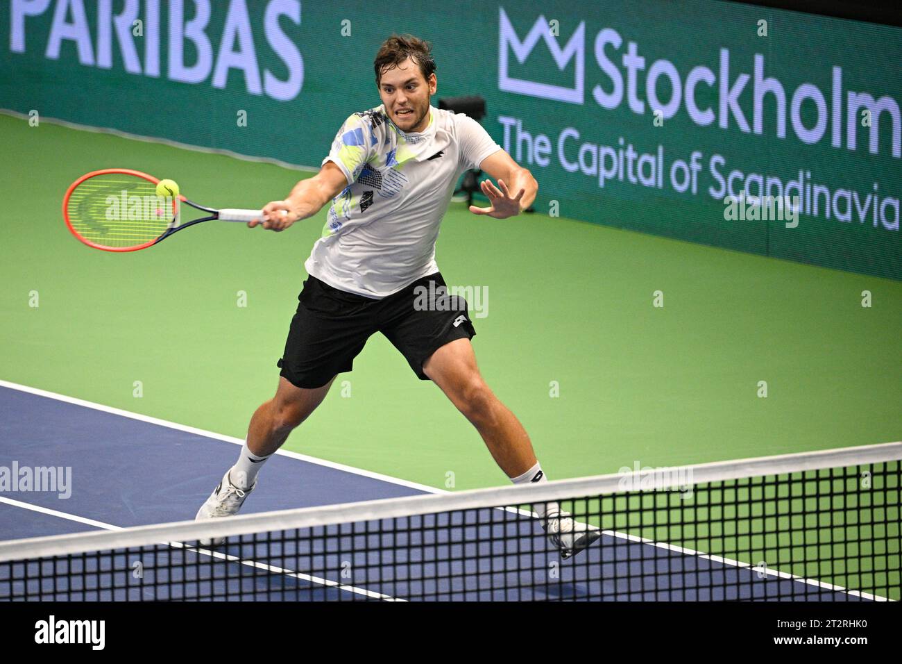 Russian Pavel Kotov in action during his semifinal against Miomir ...