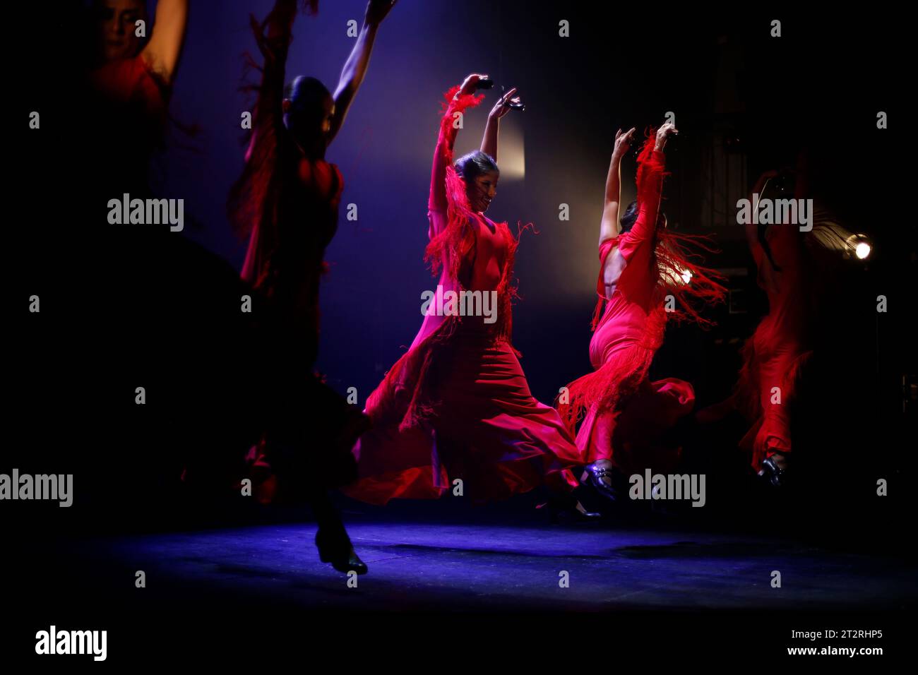 October 19, 2023, Madrid, Madrid, Spain: Several dancers, actresses and the producer, artistic ...