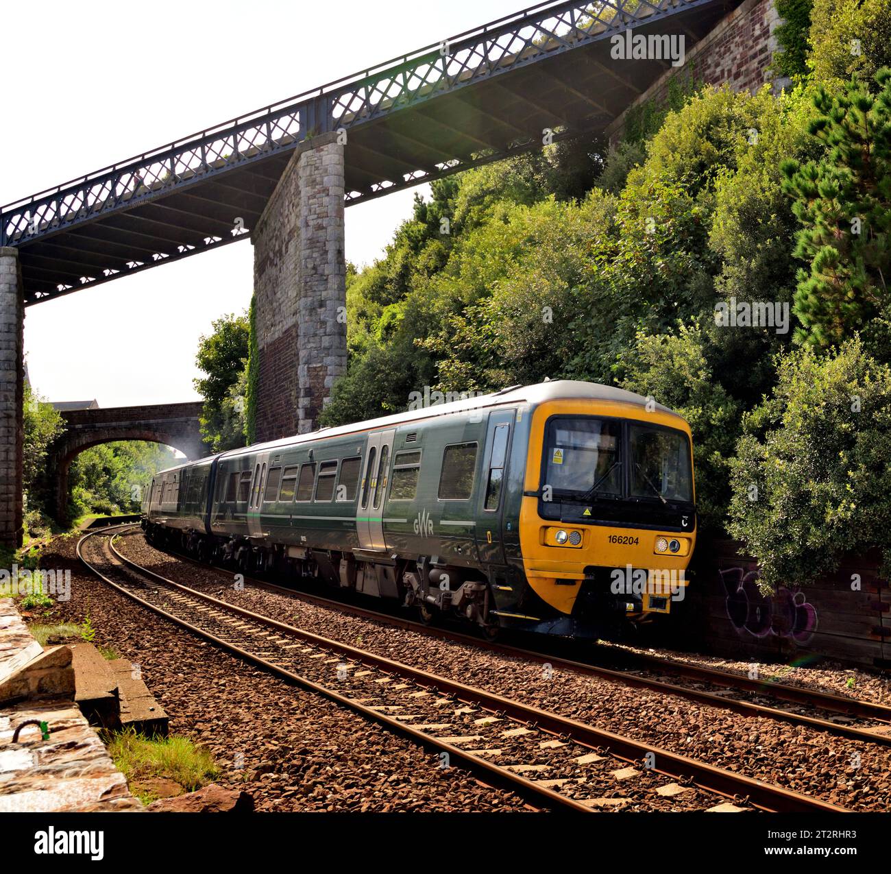 At a well known historical location, BR class 166 No 166204 leaves ...