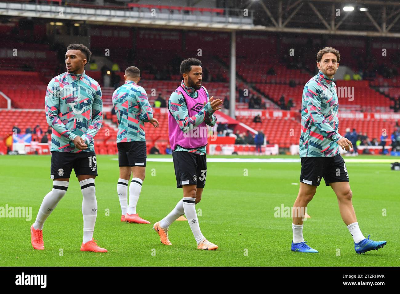 Nottingham, UK. 21st October 2023.Jacob Brown (left), Andros Townsend ...