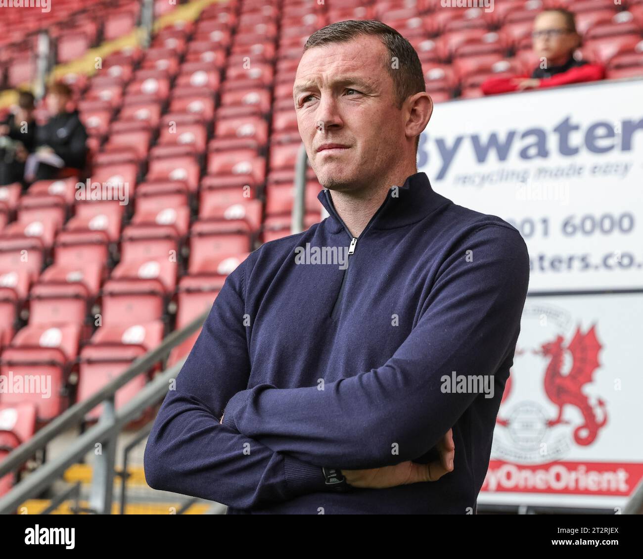 London, UK. 21st Oct, 2023. Neill Collins Head coach of Barnsley during ...