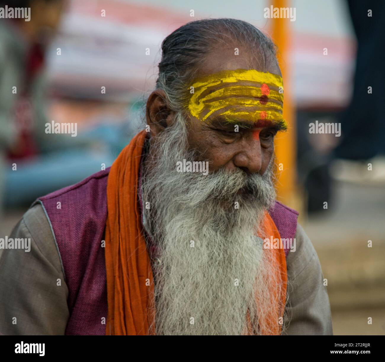 Naga sadhu holy man face hi-res stock photography and images - Alamy
