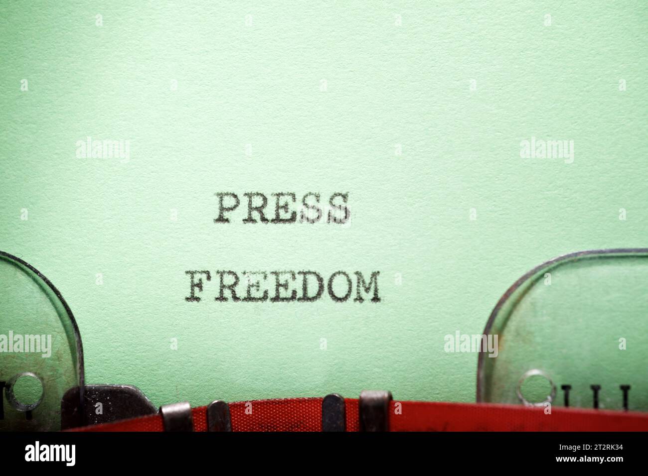 Press freedom text written with a typewriter Stock Photo - Alamy