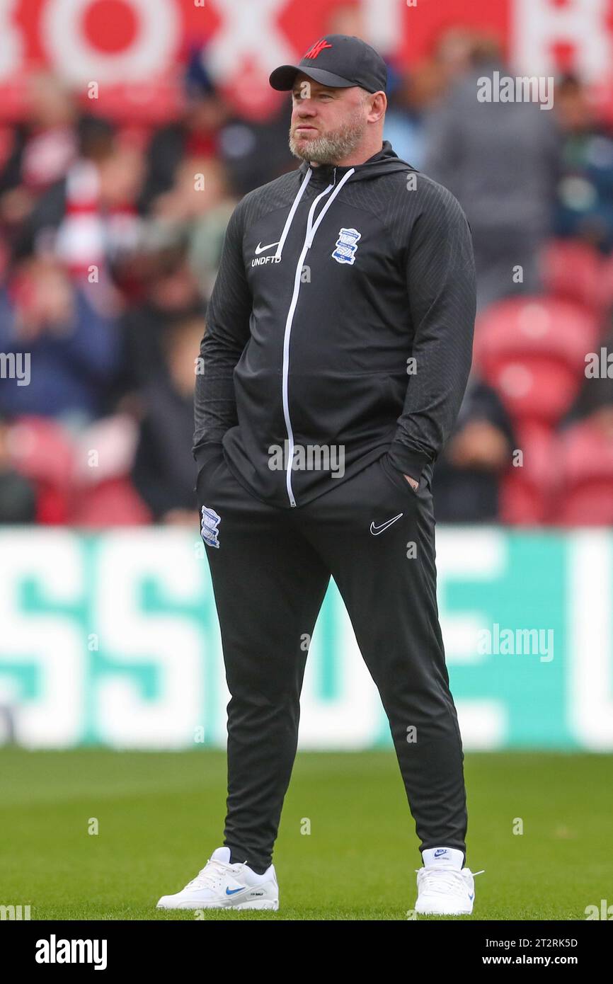 Wayne Rooney manager of Birmingham City watches his players during the ...