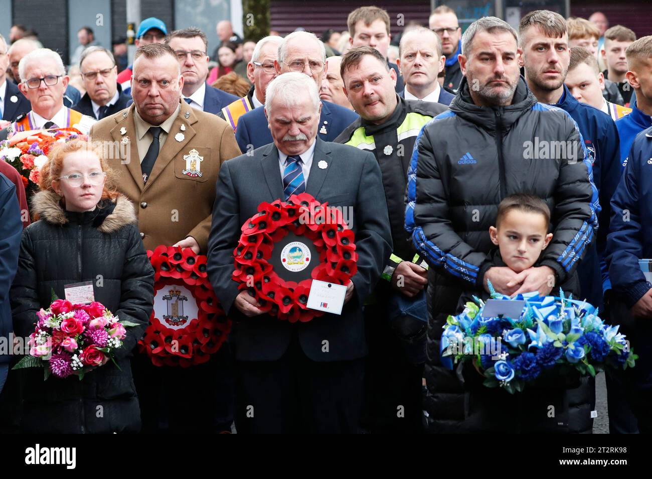 Charlie Butler (centre), and people from the local community take part ...