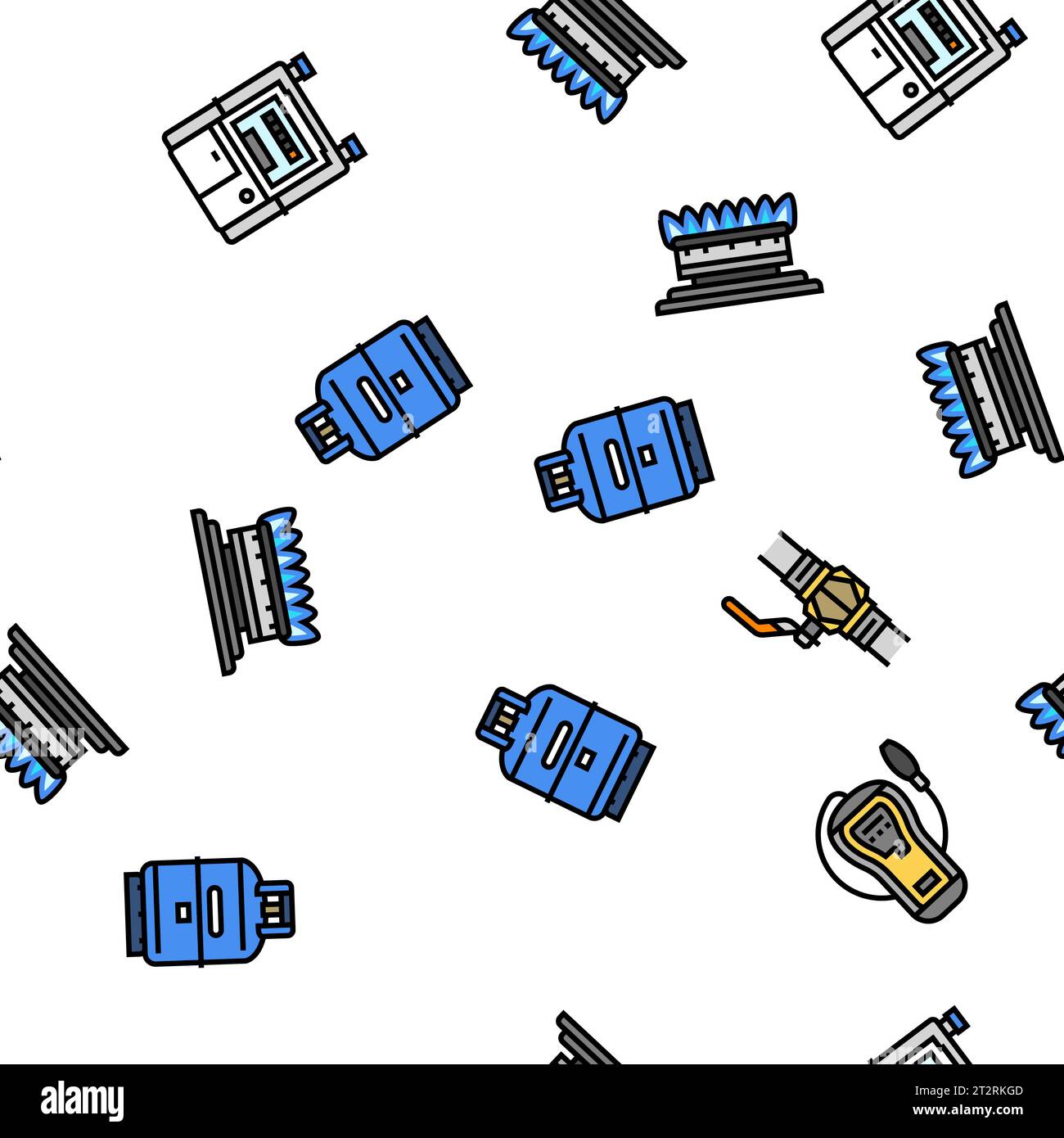 gas service energy power fuel vector seamless pattern Stock Vector ...