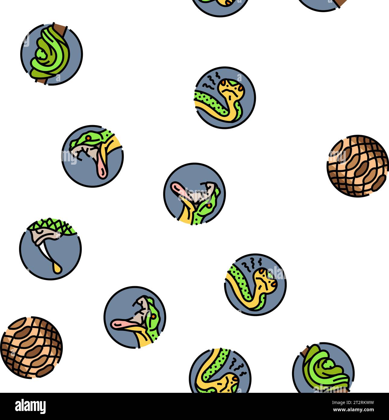 snake black serpent viper cobra vector seamless pattern Stock Vector ...