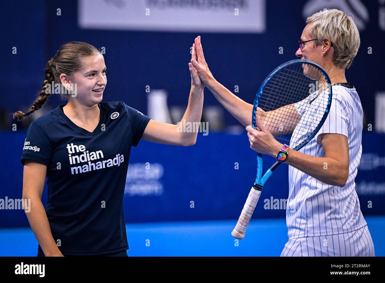Antwerp, Belgium. 21st Oct, 2023. Former player Els Callens pictured ...