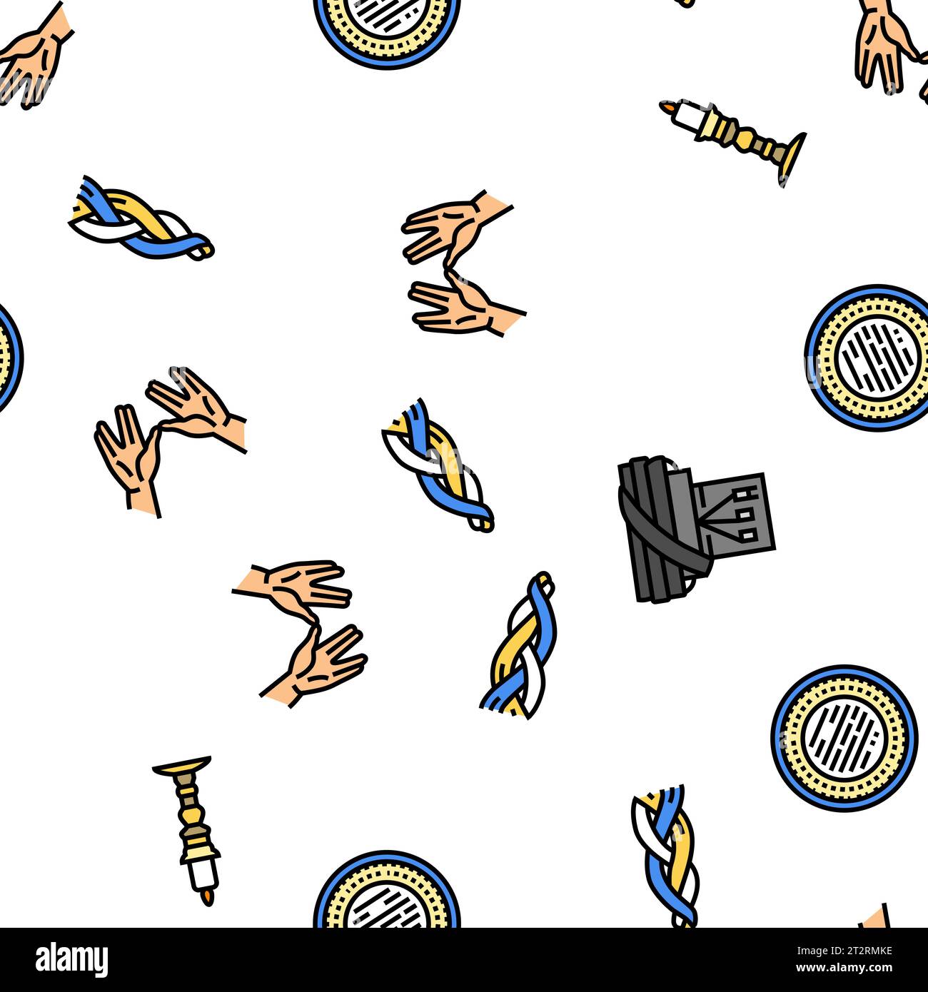 judaism jewish jew israel torah vector seamless pattern Stock Vector ...