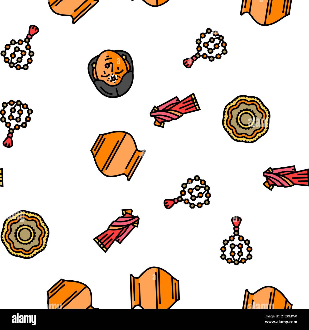 hinduism india hindu god religion vector seamless pattern Stock Vector ...