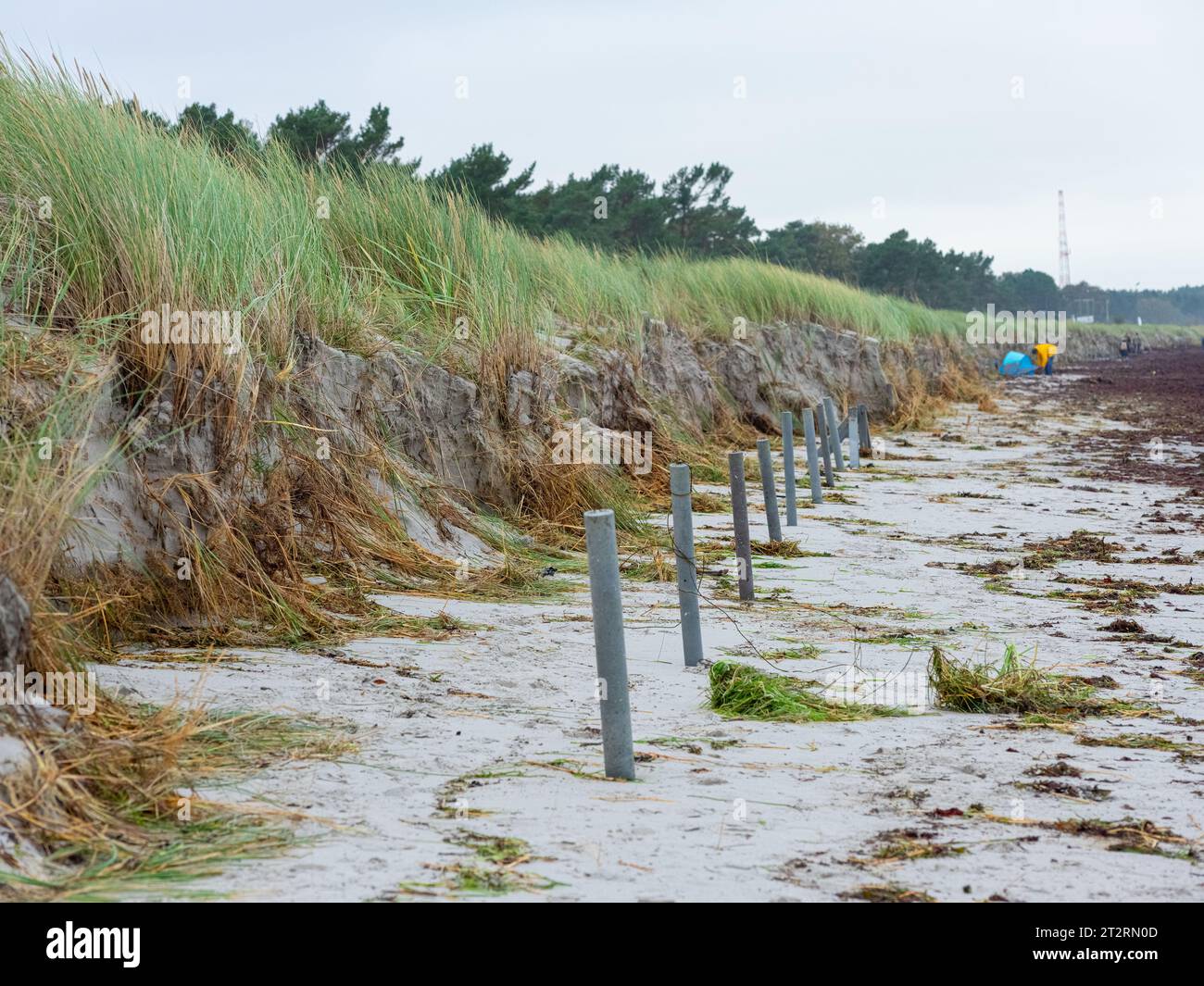 Breege, Germany. 21st Oct, 2023. Waves have eroded the dunes on the ...