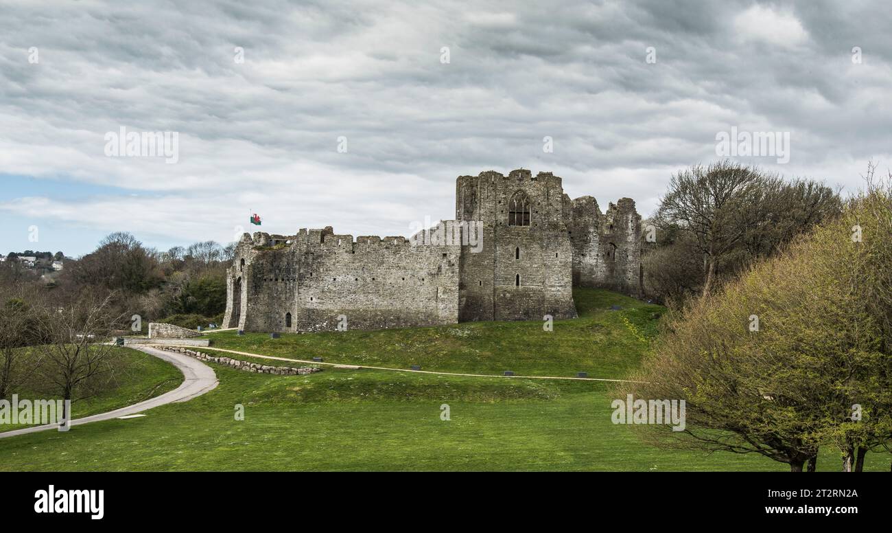 Oystermouth Castle, Swansea, Wales, UK Stock Photo - Alamy