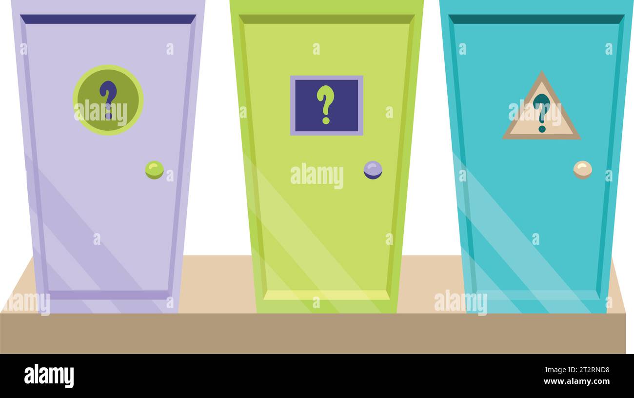 door choice of three vector isolated Stock Vector Image & Art - Alamy