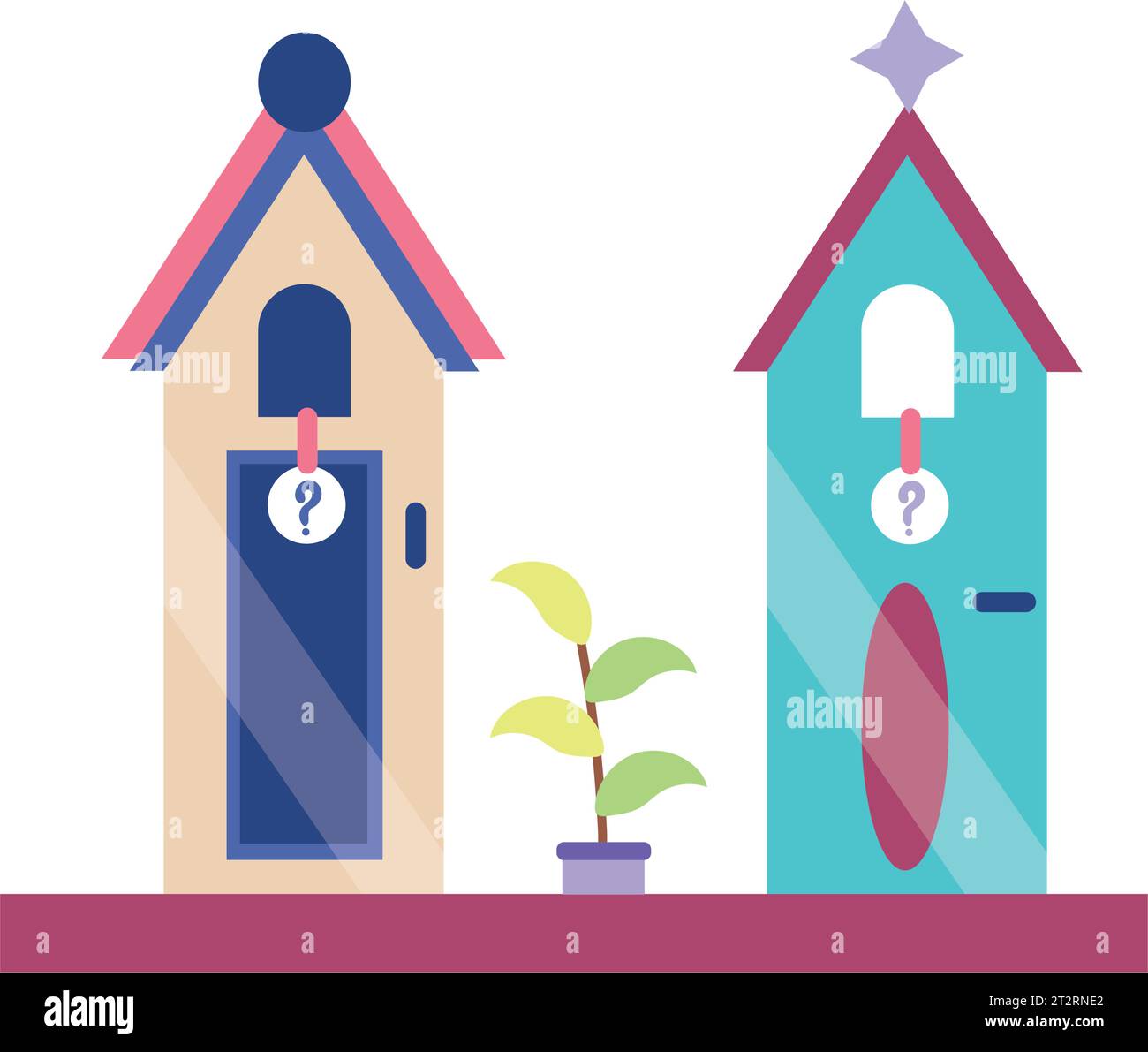 door choice design vector isolated Stock Vector Image & Art - Alamy