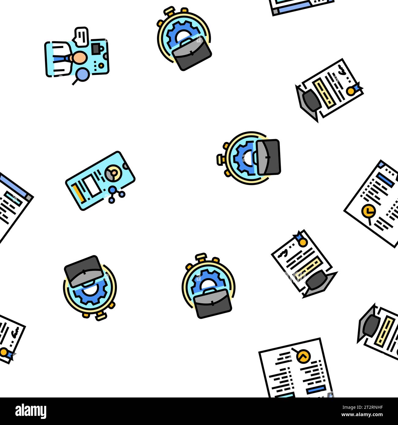 interview job business employee vector seamless pattern Stock Vector ...