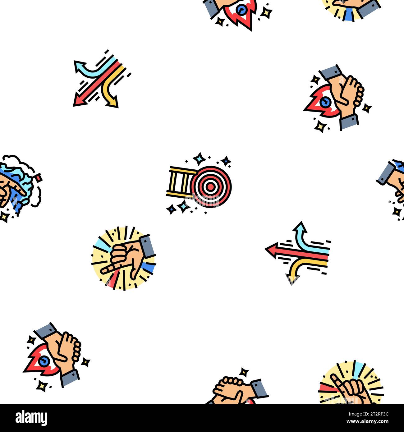 motivation succes challenge vector seamless pattern Stock Vector Image ...