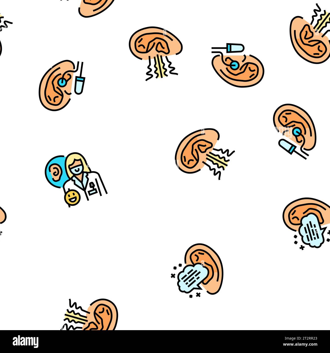 Doctor putting hearing aid Stock Vector Images - Alamy