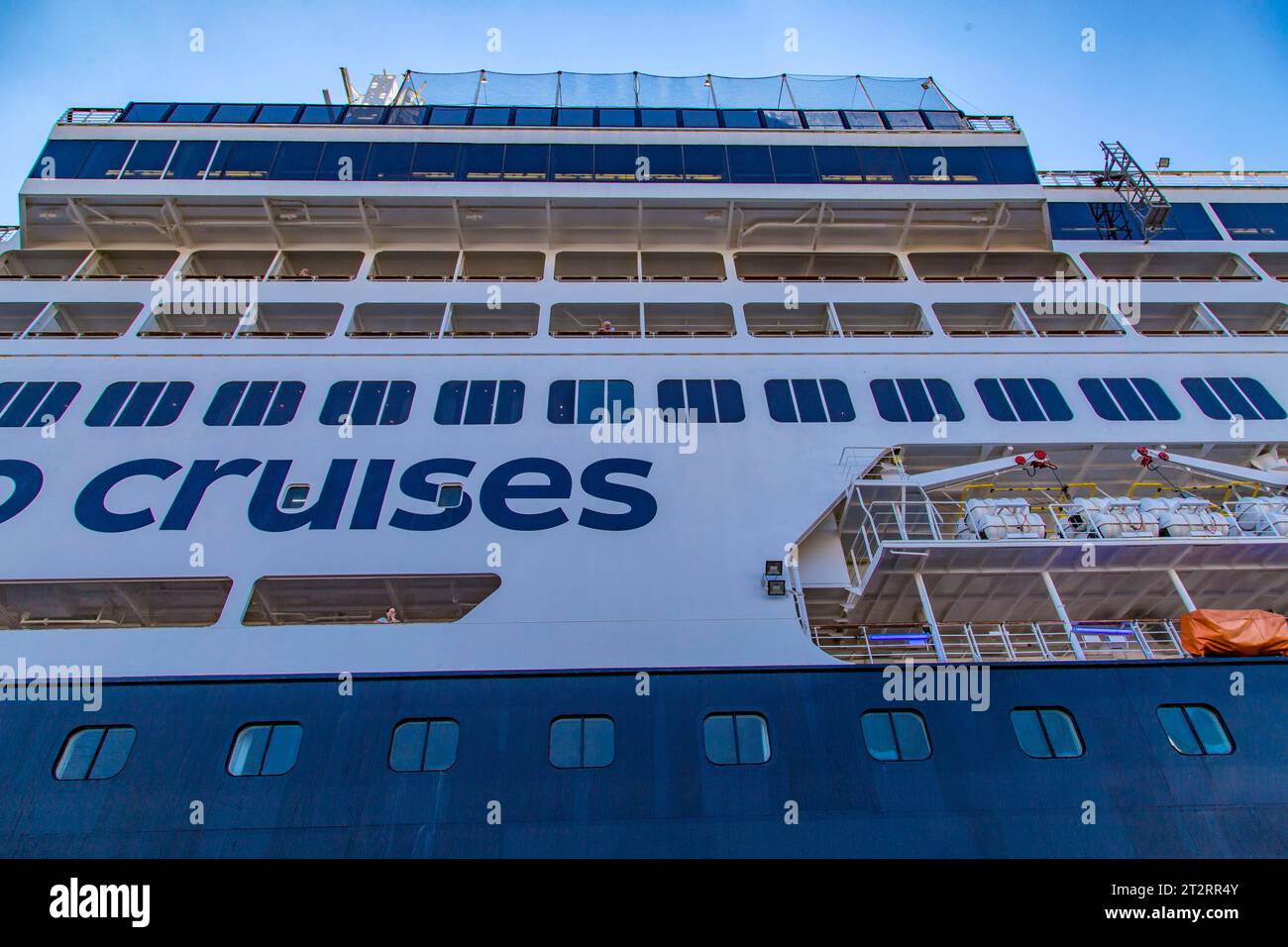 Cruise ship Vasco da Gama, writing Nicko Cruises Stock Photo - Alamy