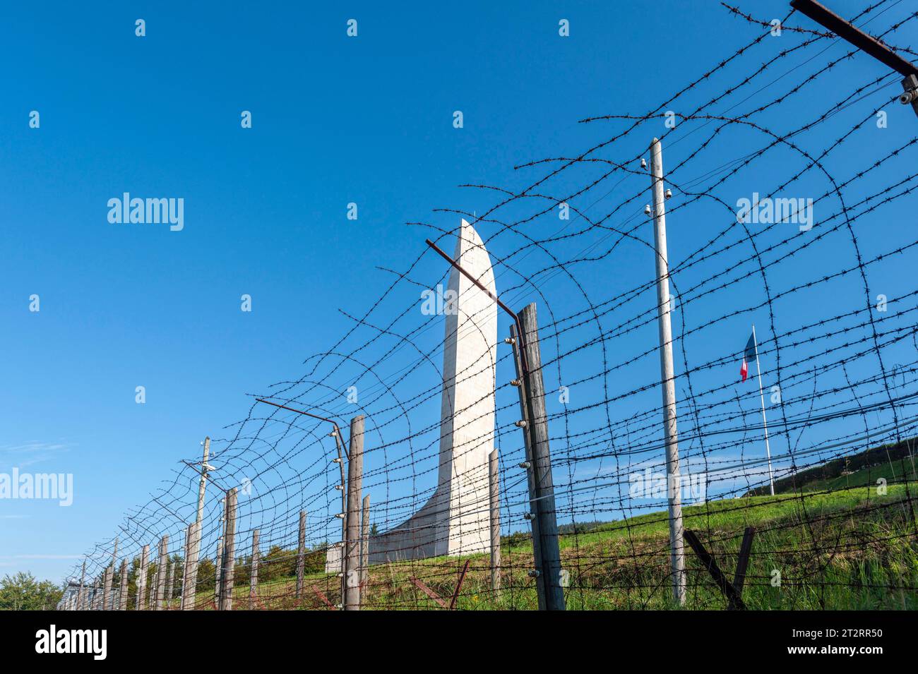 Barbed wire enclosure around the former concentration camp Natzweiler ...