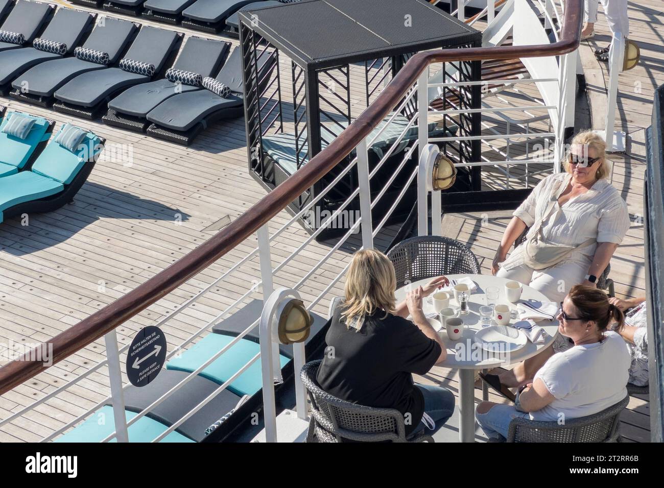 Tea Time on the Lido Deck of the cruise ship Vasco da Gama Stock Photo ...