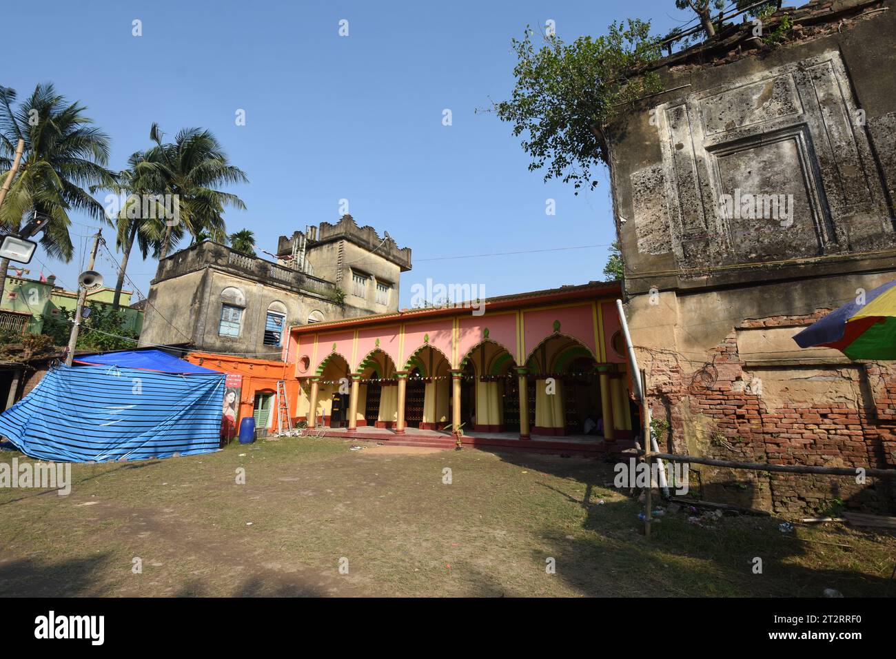 Durga Dalan of the Andul Raj Bati or the Andul Royal Palace. Andul ...